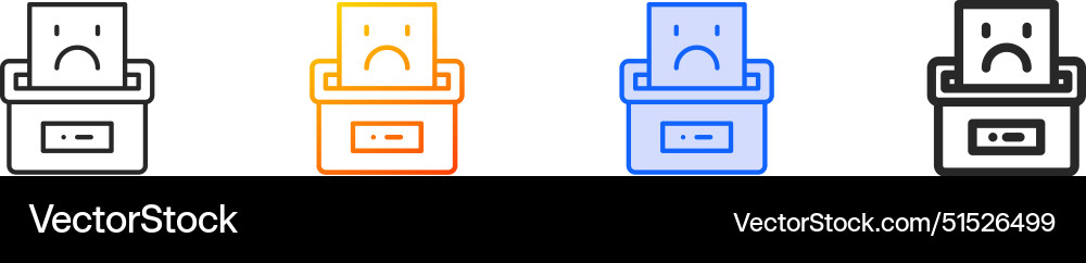 Complaint iconthin linear gradient blue stroke Vector Image