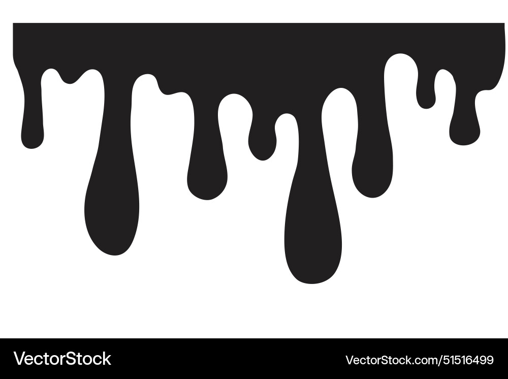 Dripping paint molten splash liquid flow abstract Vector Image