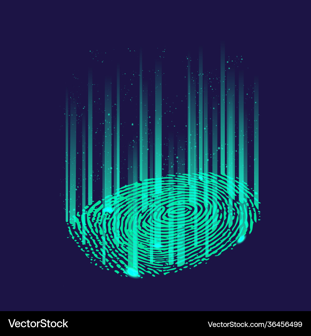 Fingerprint magic element Royalty Free Vector Image