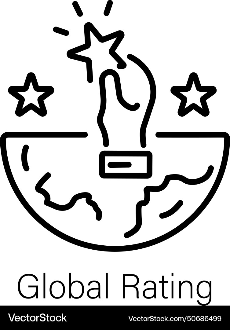 Global rating Royalty Free Vector Image - VectorStock