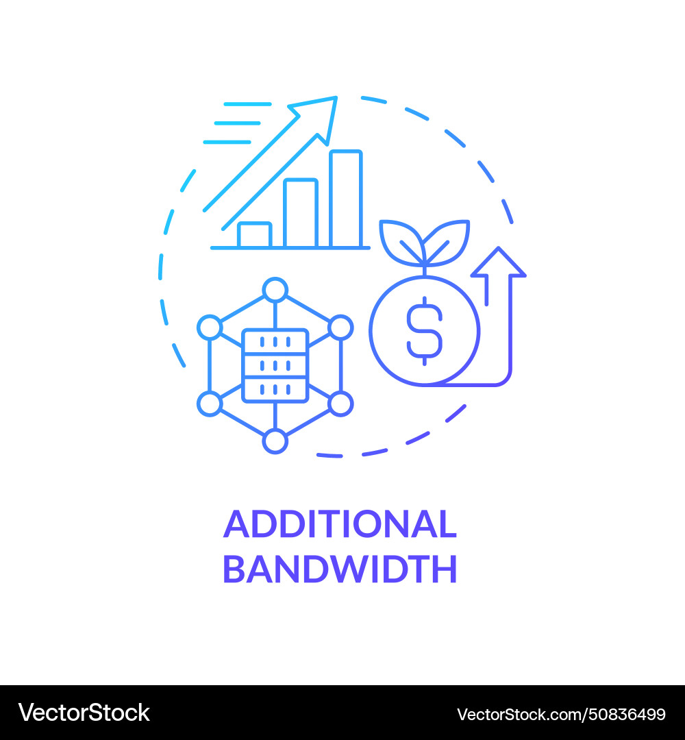 Internet bandwidth blue gradient concept icon Vector Image