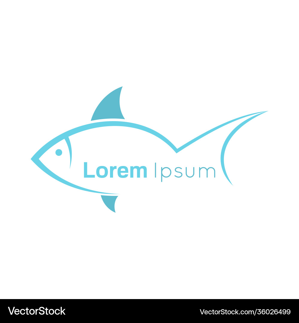 Marine Fish Logo Icon Royalty Free Vector Image