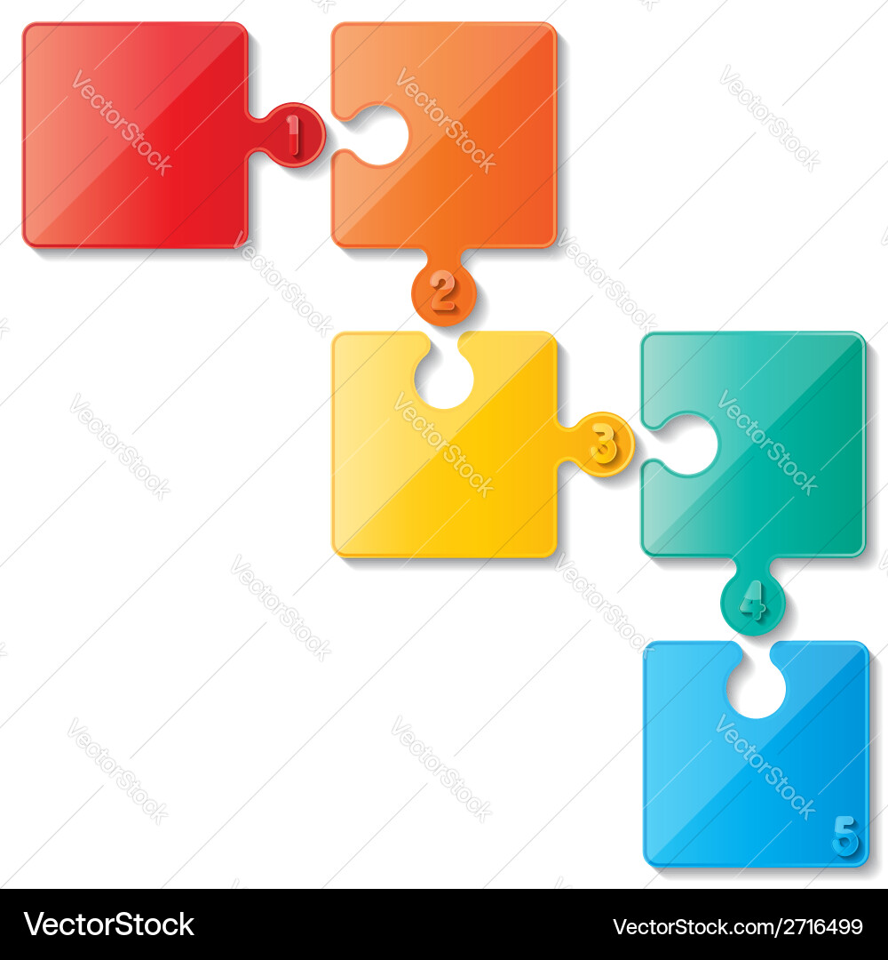 Puzzle infographic Royalty Free Vector Image - VectorStock