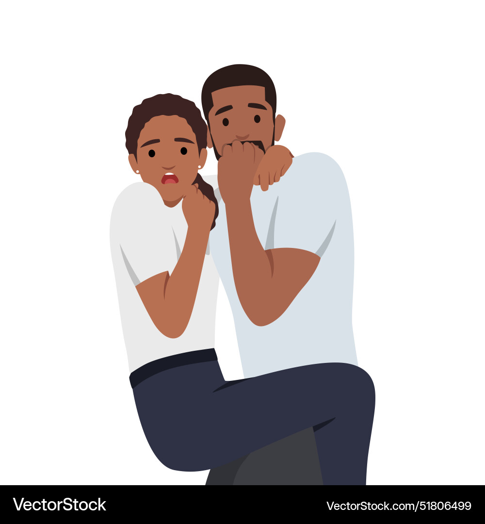 We are in awe fright and scared Royalty Free Vector Image