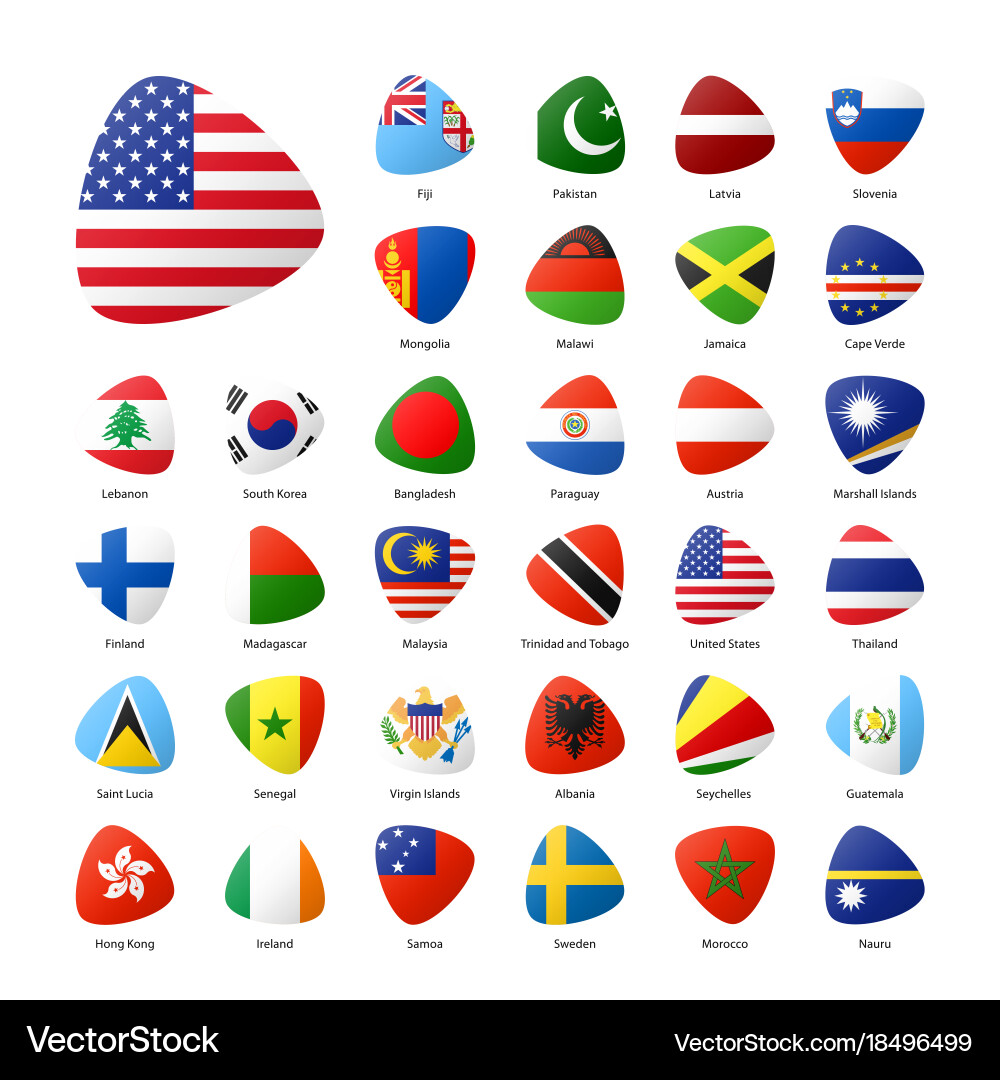 World flags Royalty Free Vector Image - VectorStock