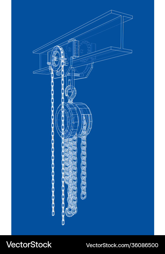 A hoist on beam Royalty Free Vector Image - VectorStock