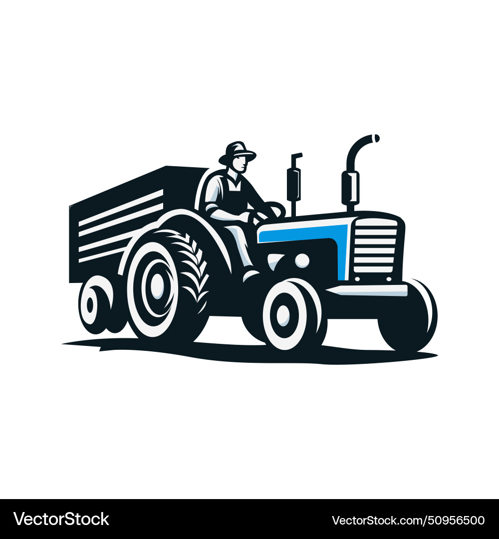 Farm tractor icon Royalty Free Vector Image - VectorStock