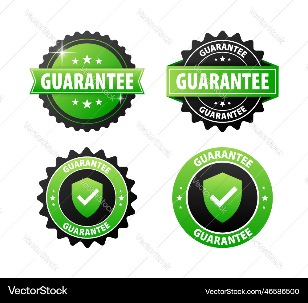 Guarantee sign quality assurance reliability Vector Image