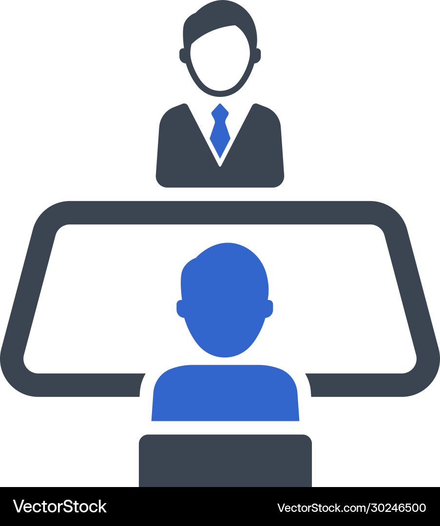 Job interview icon Royalty Free Vector Image - VectorStock
