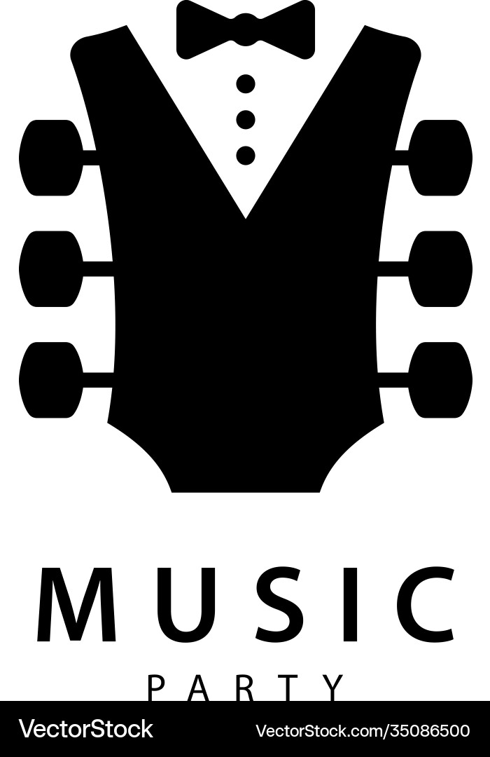 Music party logo design icon Royalty Free Vector Image