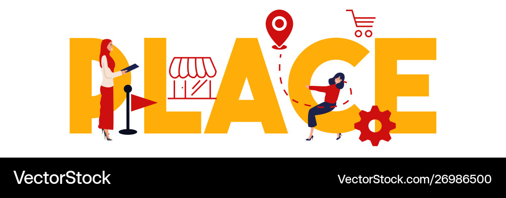 Place marketing mix strategy Royalty Free Vector Image