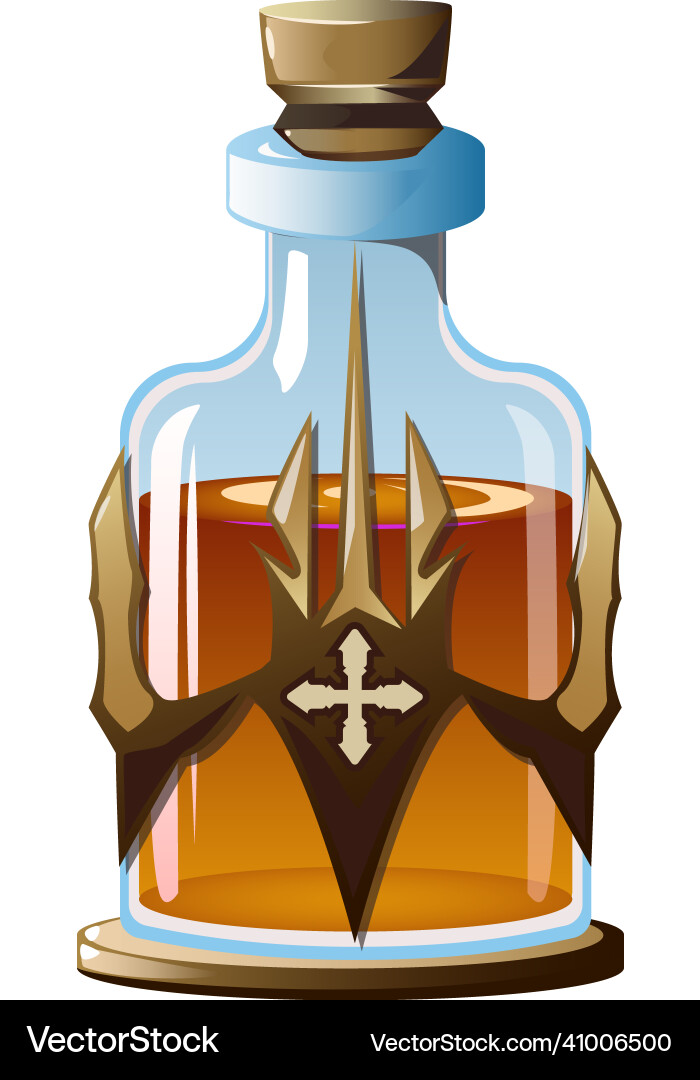 Realistic potion bottle Royalty Free Vector Image