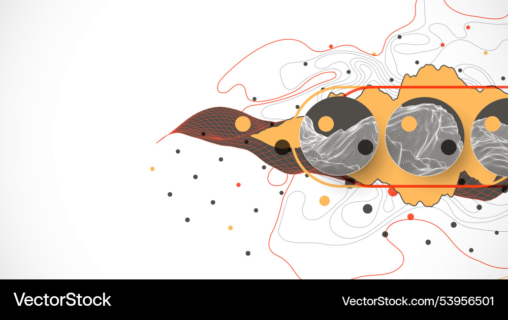 Abstract art wireframe background modern science Vector Image