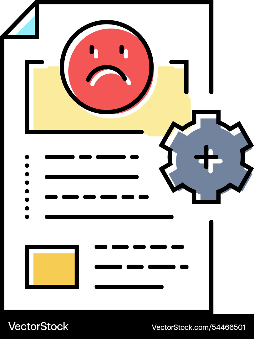 Complaint resolution business process color icon Vector Image