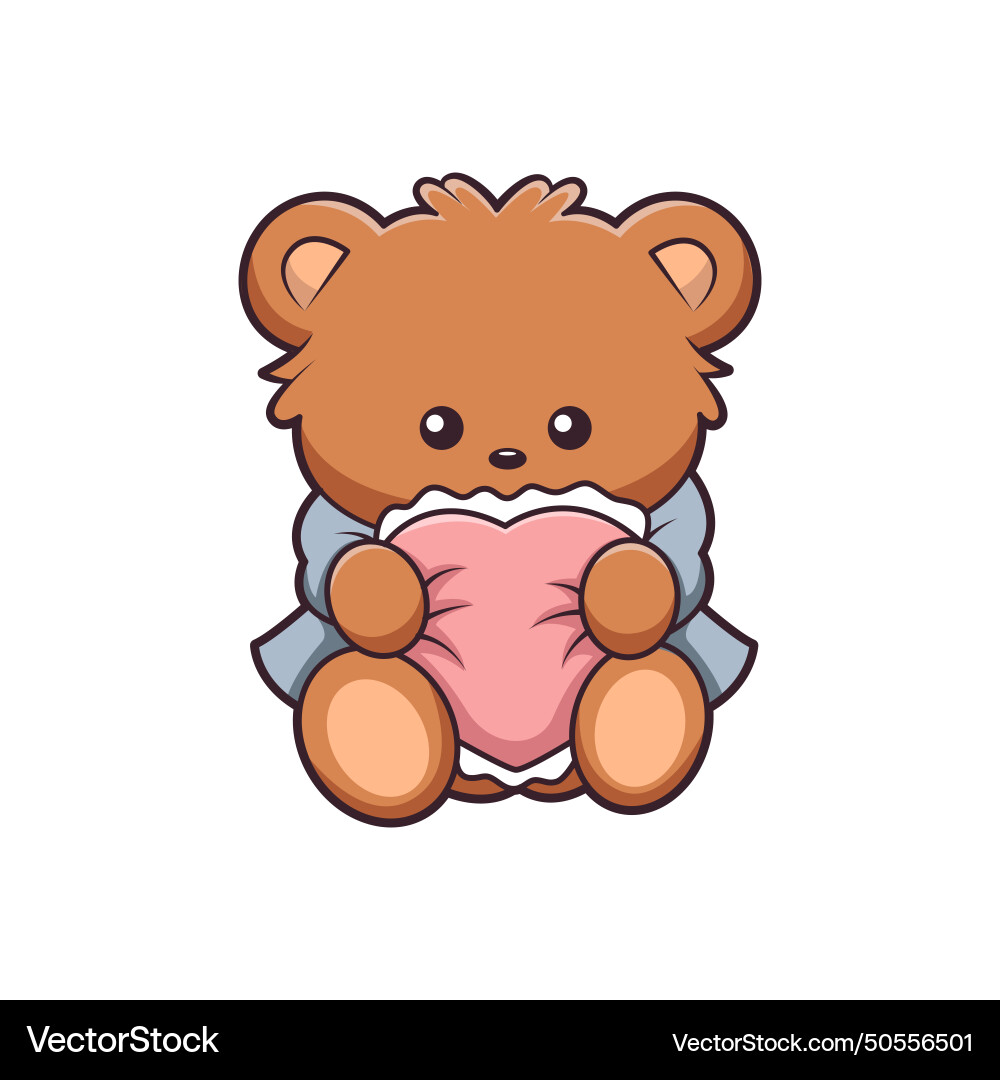 Cute bear character design Royalty Free Vector Image
