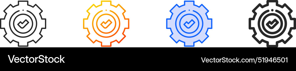 Easy installation iconthin linear gradient blue Vector Image