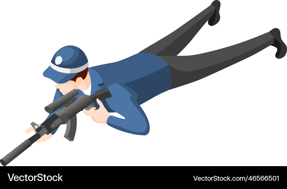 Isometric police officer Royalty Free Vector Image