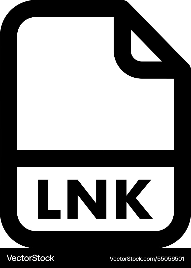 Lnk file icon Royalty Free Vector Image - VectorStock
