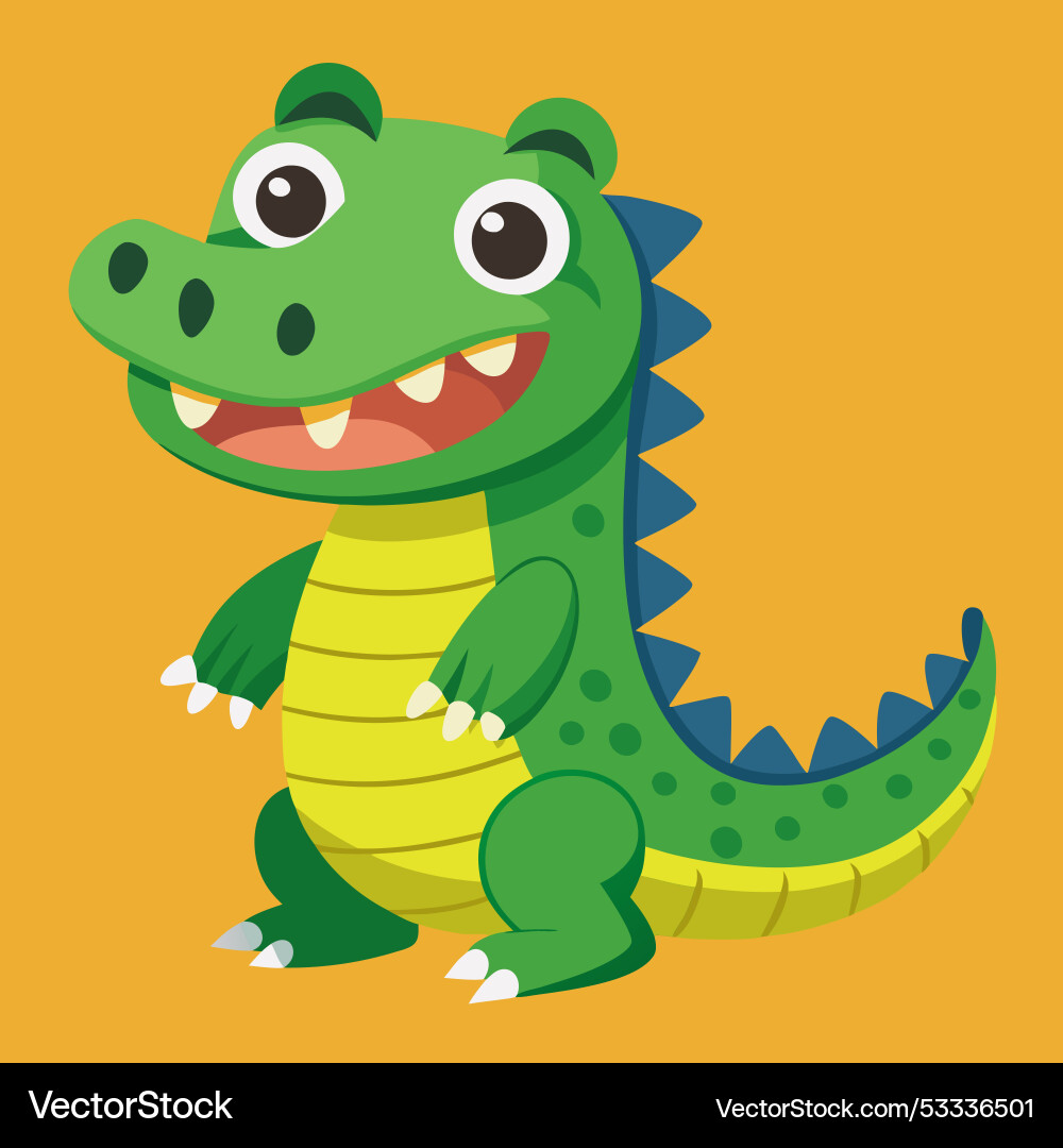 Print alligator art collection featuring Vector Image