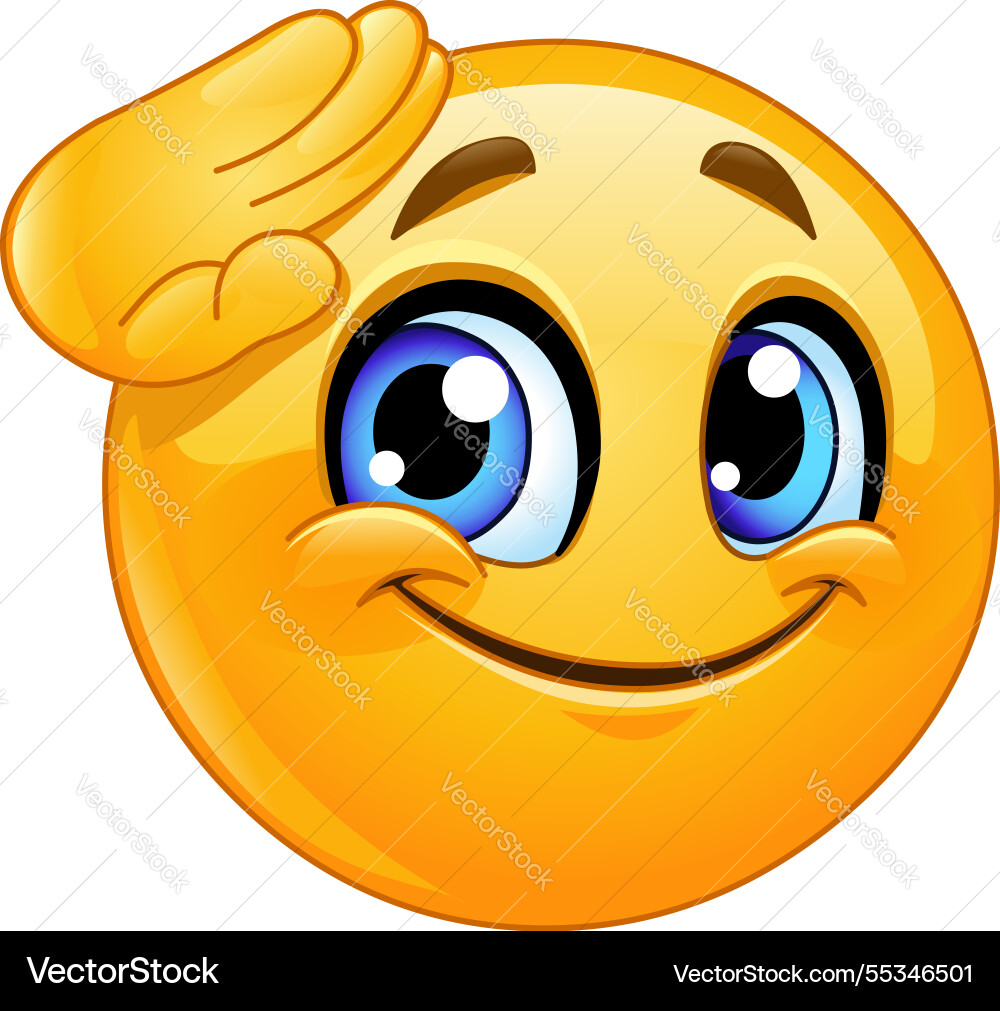 Salute emoticon Royalty Free Vector Image - VectorStock