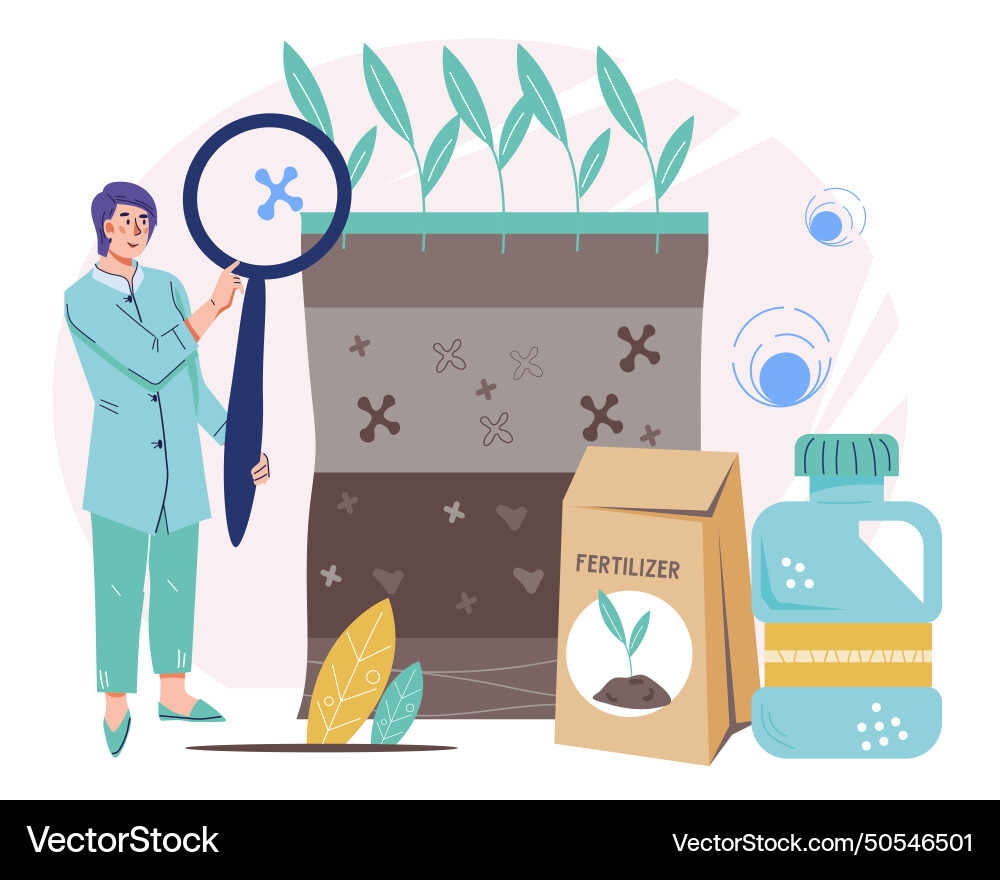 Soil science in agriculture ecology and quality Vector Image