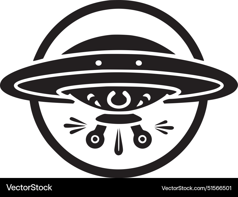 Ufo - minimalist and simple silhouette Royalty Free Vector