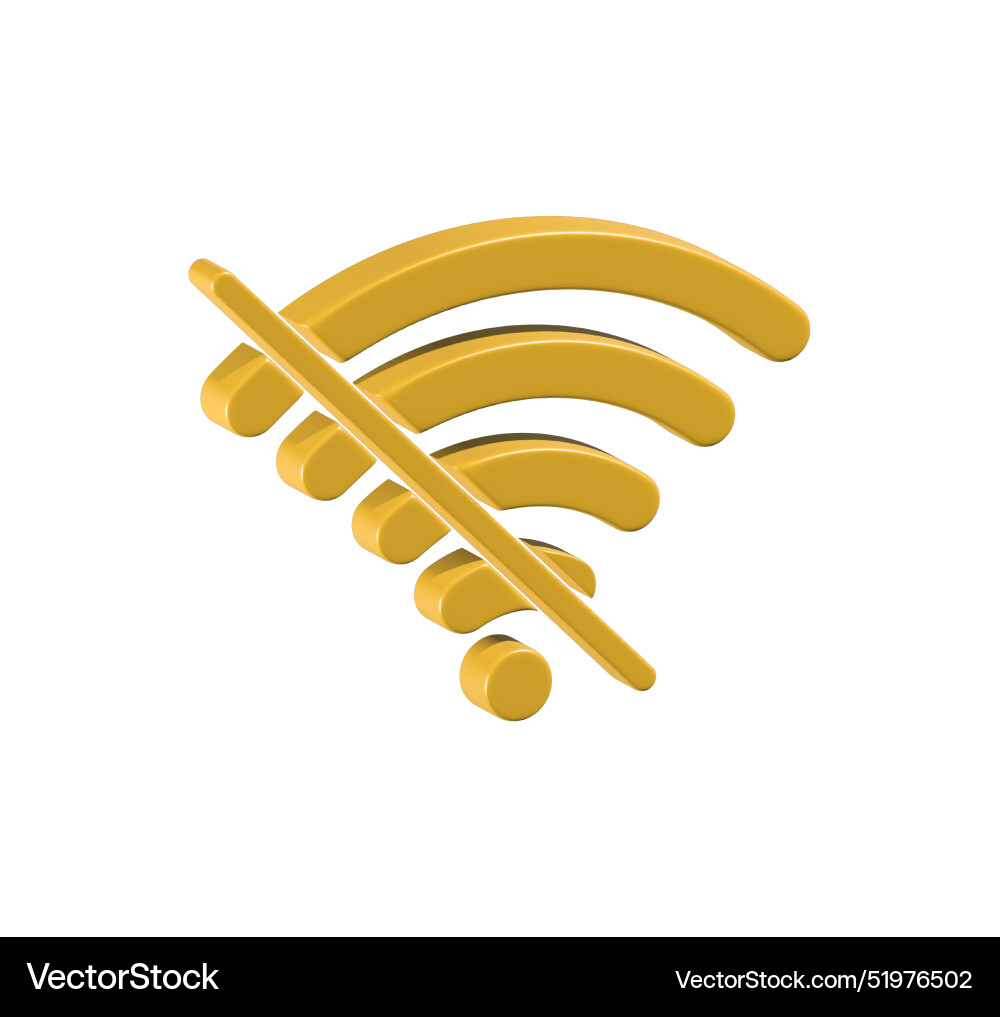 3d wireless network icon Royalty Free Vector Image