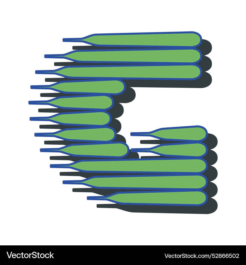 Art wind initial caps font capital letter g design