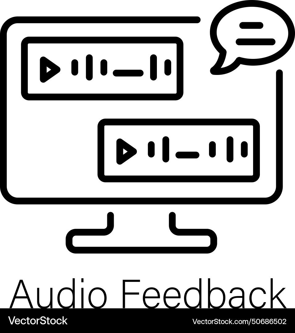 Audio feedback Royalty Free Vector Image - VectorStock