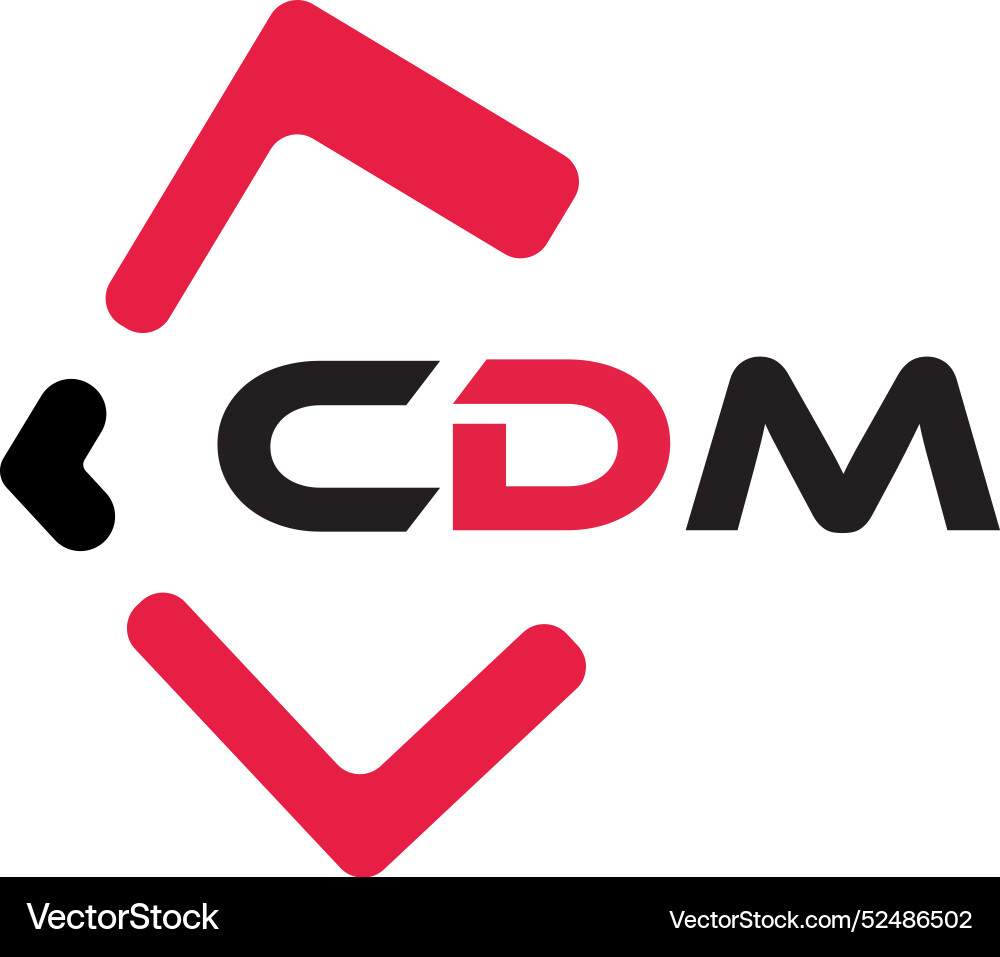Cdm creative minimalist letter logo unique Vector Image
