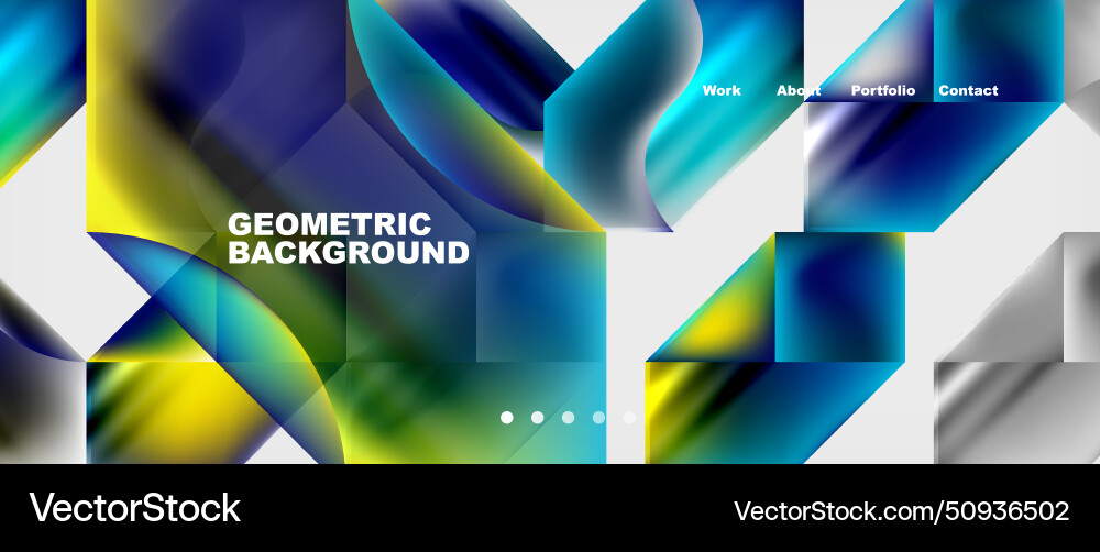 Colorful gradients with abstract geometric shapes Vector Image