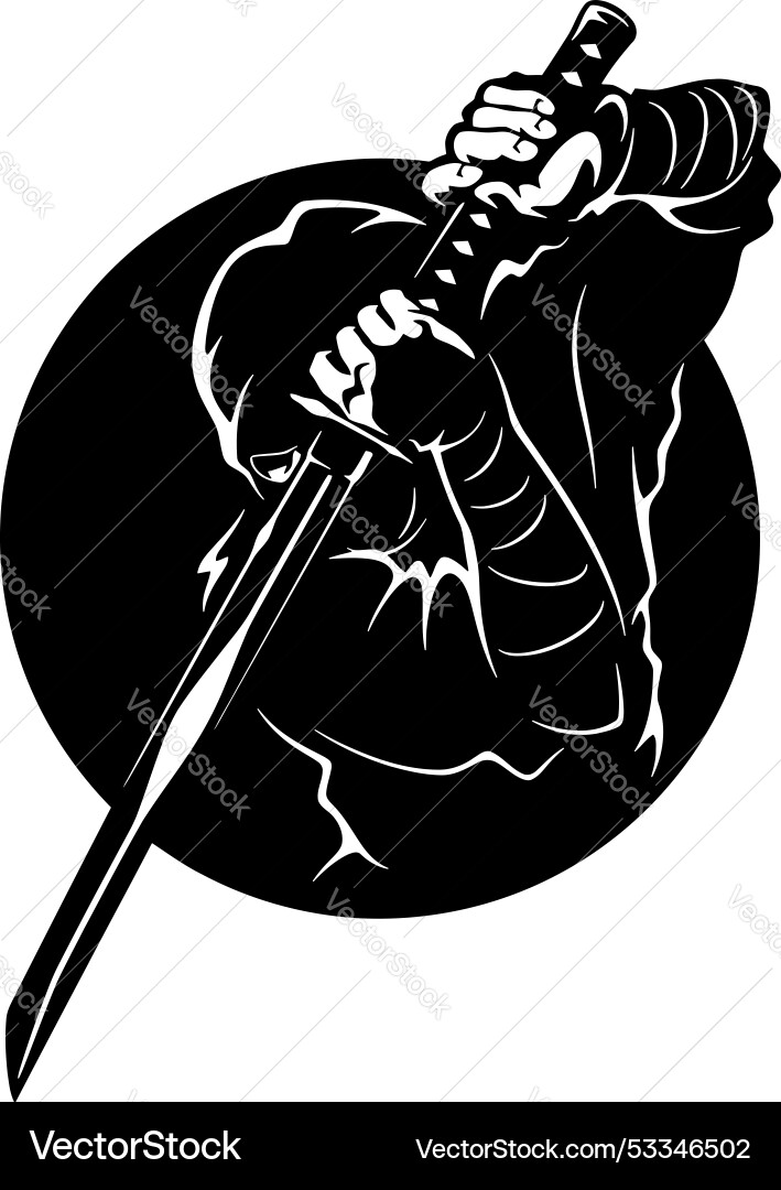 Ninja logo badge Royalty Free Vector Image - VectorStock
