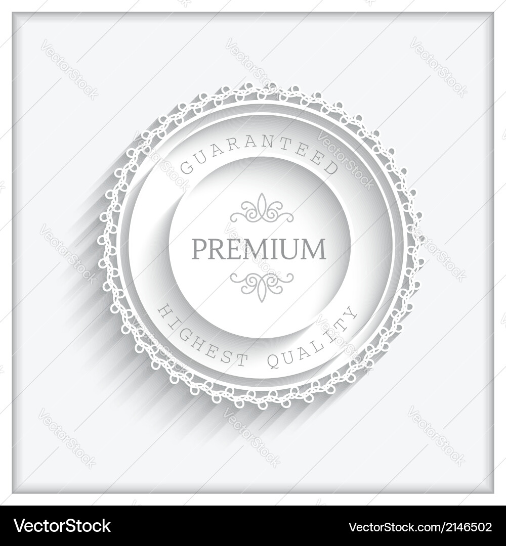 Paper badge Royalty Free Vector Image - VectorStock