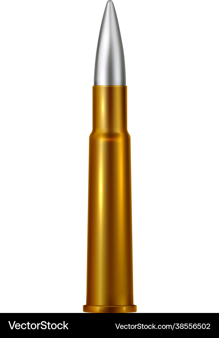 Realistic bullet Royalty Free Vector Image - VectorStock