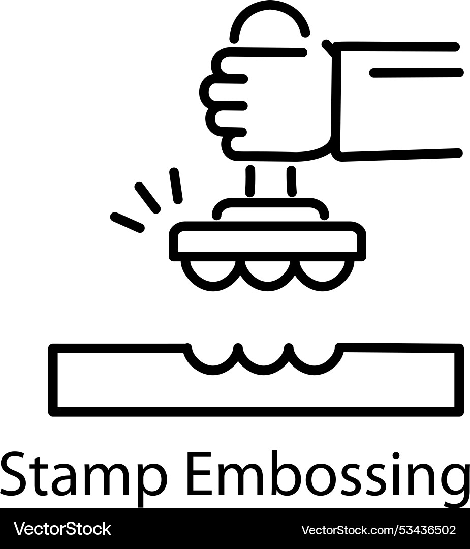 Stamp embossing Royalty Free Vector Image - VectorStock
