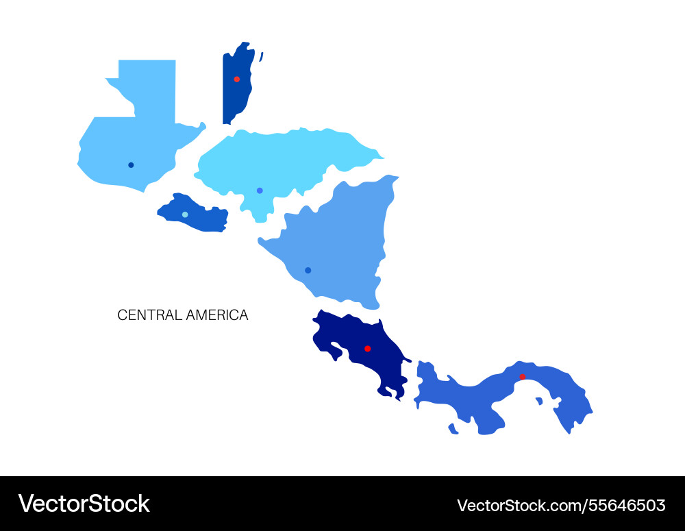 Central america countries Royalty Free Vector Image