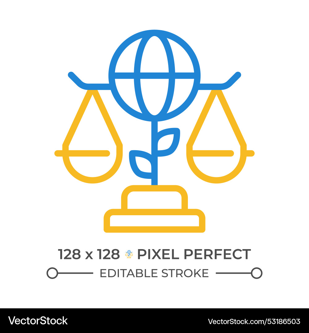 Environmental law two color line icon Royalty Free Vector