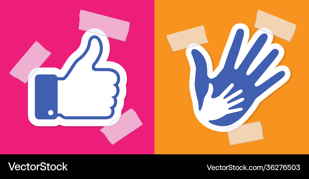 Hand applique Daumen oben Gips Lizenzfreies Vektorbild