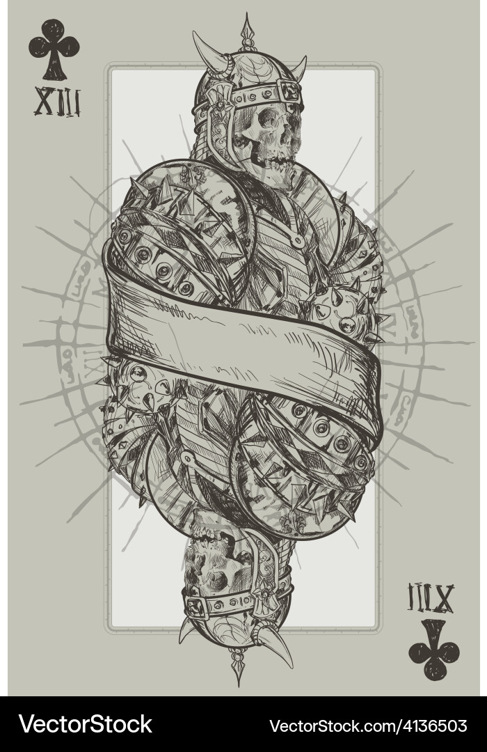 Jack suit of clubs Royalty Free Vector Image - VectorStock