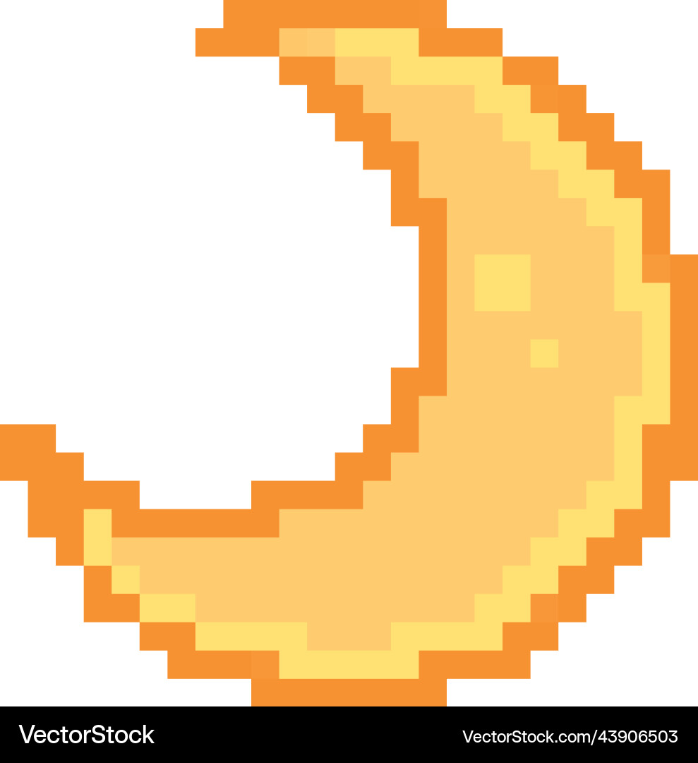 Moon pixel art Royalty Free Vector Image - VectorStock