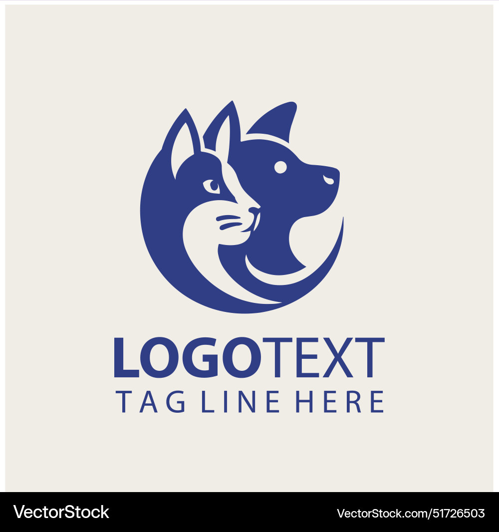 Pet cat logo Royalty Free Vector Image - VectorStock