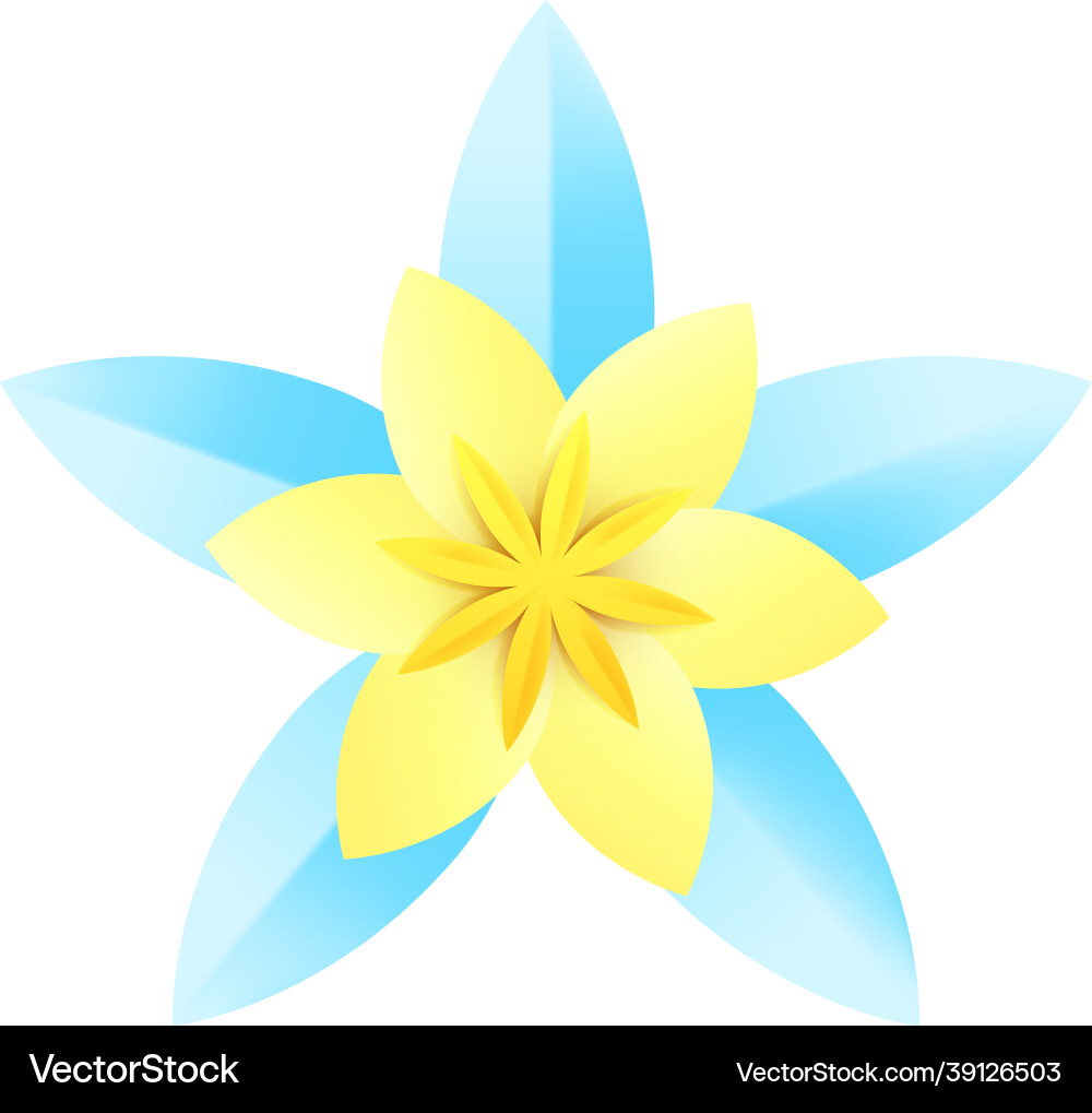 Realistic paper flower Royalty Free Vector Image