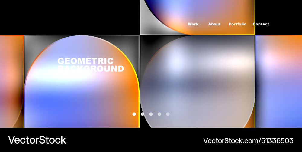 Round squares circles with fluid gradients Vector Image
