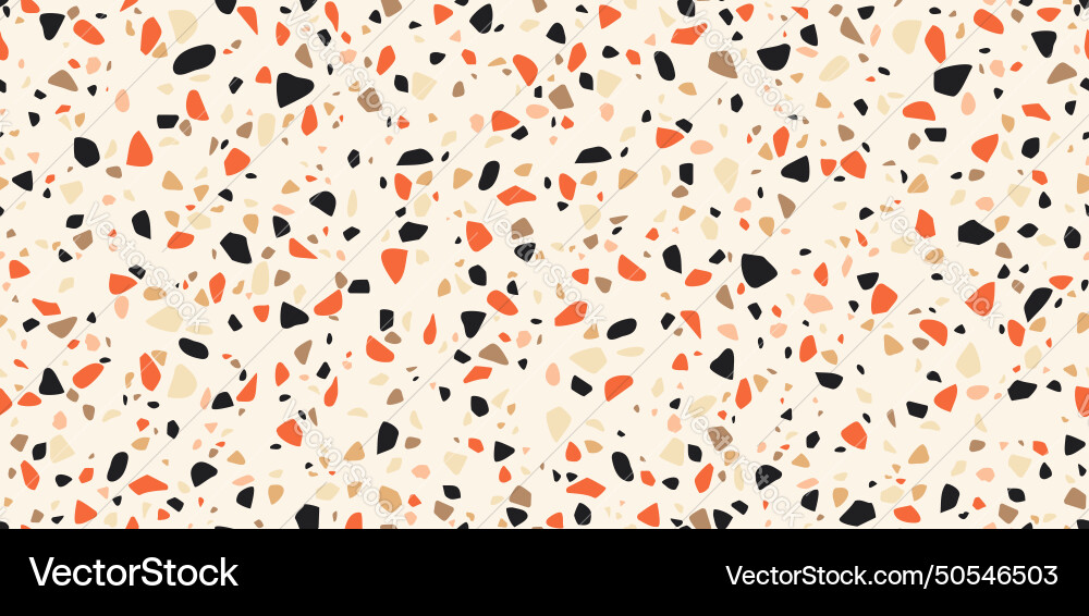 Terrazzo ceramic tile pattern of marble mosaic Vector Image