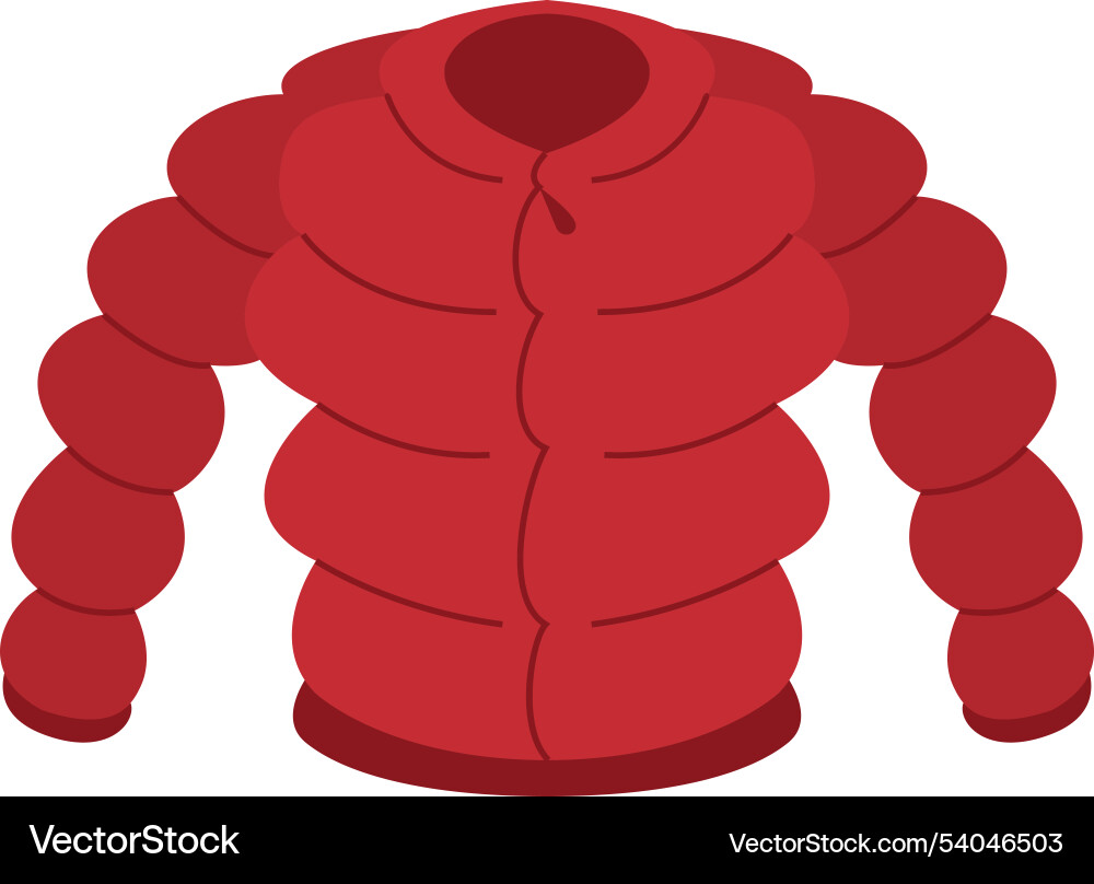 Winter jacket warm clothes Royalty Free Vector Image