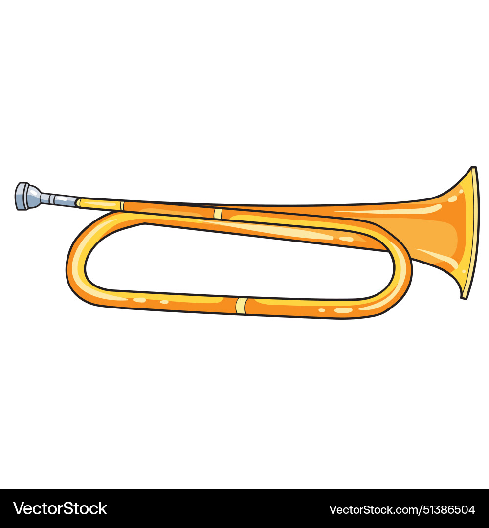 Buga Messing Musikinstrument Lizenzfreies Vektorbild