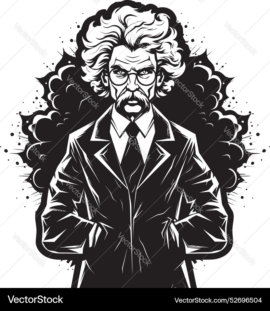 Laboratory lunacy scientist logo graphics Vector Image