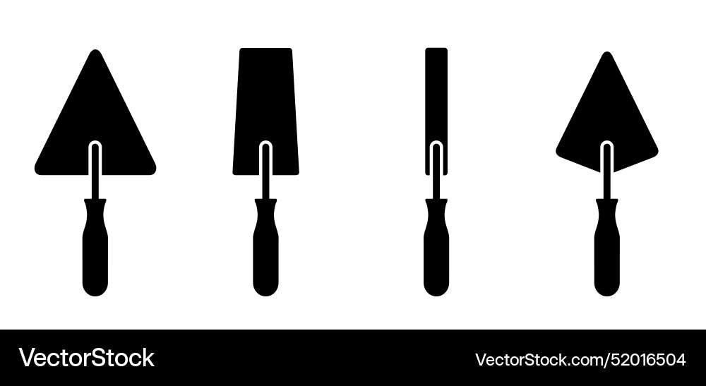Masonry trowel hand for brickwork brick Royalty Free Vector