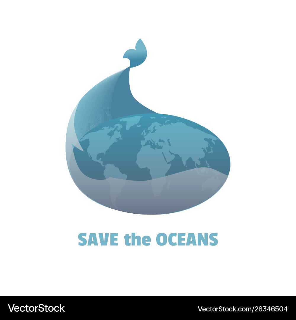 Save Oceans Royalty Free Vector Image Vectorstock