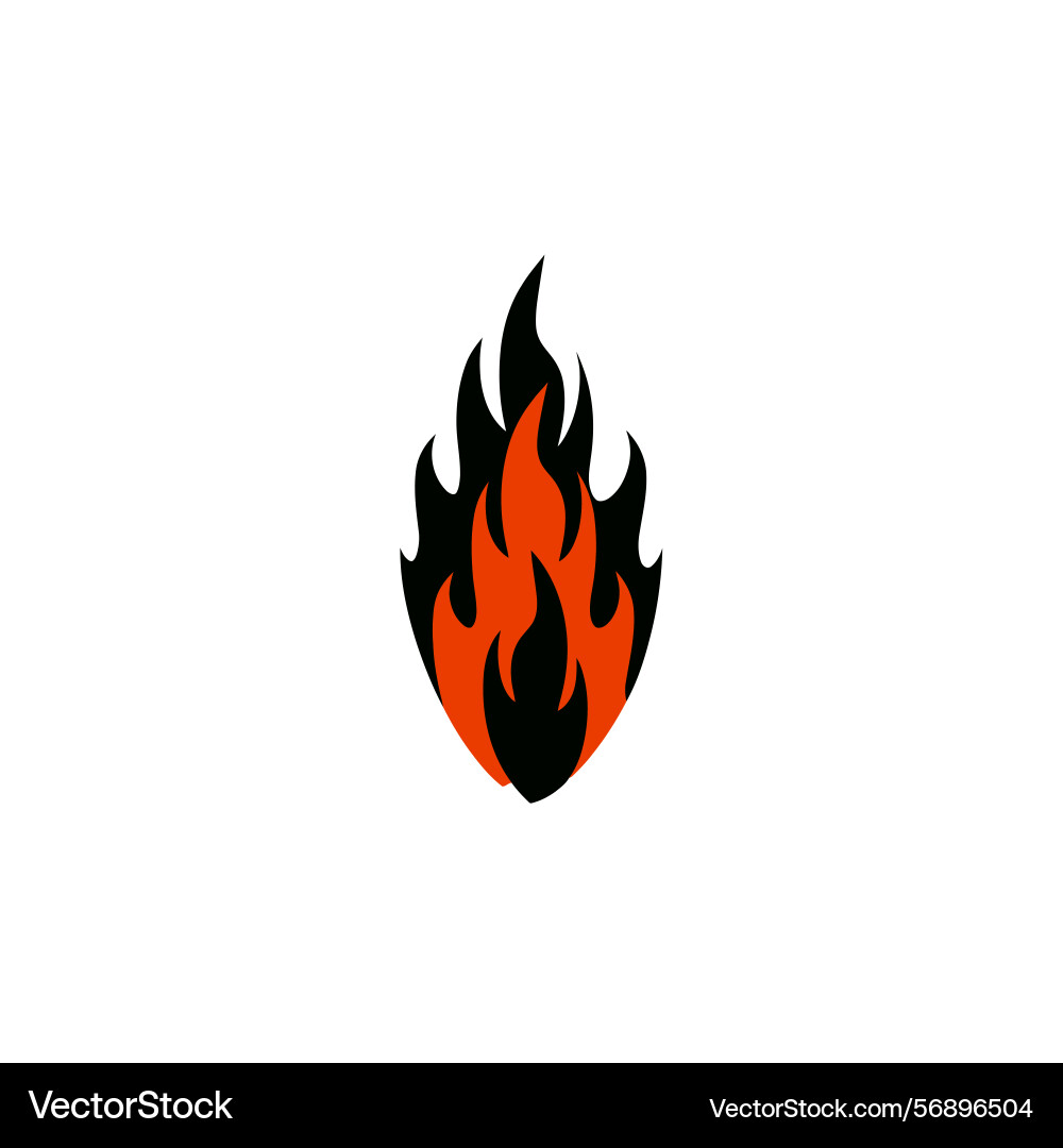 Stylized medium fire flame graphic Royalty Free Vector Image